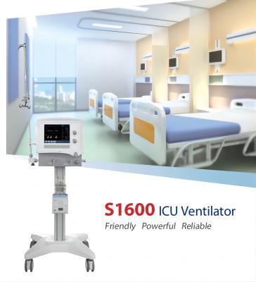 China S1600 ICU Ventilator 10.4 TFT Screen Breathing Machine 20-2000mL Tidal Volume 220V for sale