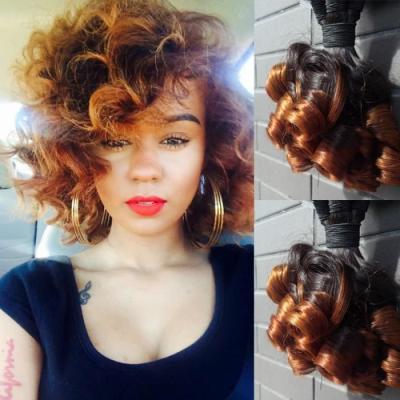 China New Fashion Funmi Style Human Hair Extensions 3 Bundles 100g/pcs Funmi Hair Weave Bundles 1B/30 for sale