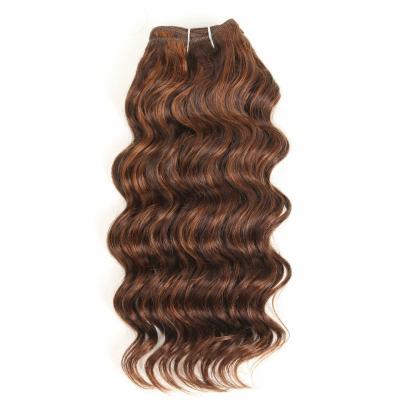 China Pre-Colored Deep Wave Brazilian Hair 100% Human Hair Bundles Remy Hair Weave P4/30 Piano Color for sale