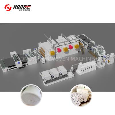 China ISO9001 Polyester Thermal Bonding Wadding Production Line For Soft Wadding Felt for sale