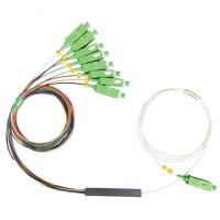China Low PDL Fiber Optic Tools SCAPC 1X8 PLC Fiber Optic Splitter Blockless Type for sale