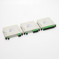 China Cassette Type LGX Box PLC Splitter Insertion 1x2 1x4 1x8 With SC APC Connector for sale