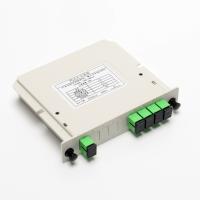 China Cassette Type LGX Box PLC Splitter Insertion 1x2 1x4 1x8 With SC APC Connector for sale