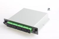 China SC / APC LGX Box PLC Splitter 1x8 Fiber Optical Splitter Card Divisor PLC 130x100x25mm for sale