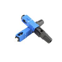 China SC UPC FTTH Fast Connectors 55mm 50mm 0.2dB Blue Quick Field Assembly for sale