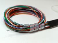 China Mini Tube 1x16 Fiber Optical Splitter Bare PLC Colorful Legs Blister Packing for sale