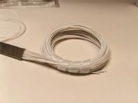 China Bare 1x8 PLC Splitter Mini Tube 250um 0.9mm White Color Transparency 1m 1.5m for sale