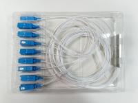 China 1x16 Mini PLC Splitter SC / UPC , Steel Tube Fiber Optic Splitter 0.9mm for sale