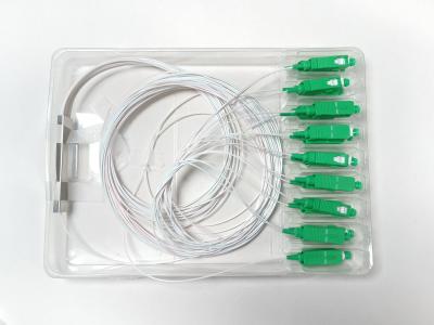 China Mini Tube 1x16 Fiber Optical Splitter SCAPC PLC Blister Packing White Color for sale