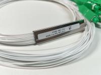 China Plastic Bag Packing White Color SCAPC PLC Fiber Optical Splitter 1 IN 16 OUT for sale