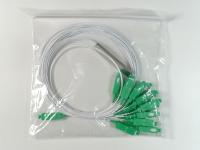 China Plastic Bag Packing White Color SCAPC PLC Fiber Optical Splitter 1 IN 16 OUT for sale