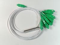 China Plastic Bag Packing White Color SCAPC PLC Fiber Optical Splitter 1 IN 16 OUT for sale