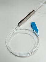 China SCUPC PLC Mini Steel Tube Fiber Optical Splitter 8 Way White Color for sale