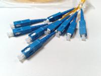 China 2.0mm G657A Fiber Optical Splitter 1x8 , ABS BOX PLC Splitter With SCUPC Connectors for sale