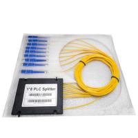 China 2.0mm G657A Fiber Optical Splitter 1x8 , ABS BOX PLC Splitter With SCUPC Connectors for sale