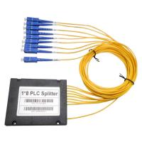 China 2.0mm G657A Fiber Optical Splitter 1x8 , ABS BOX PLC Splitter With SCUPC Connectors for sale