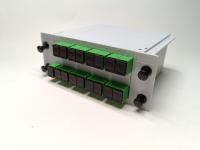 China DIN Type 1X16 Insertion Fiber Optic Splitter With SC / APC Connectors LGX PLC 16 Ways for sale