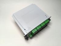 China DIN Type 1X16 Insertion Fiber Optic Splitter With SC / APC Connectors LGX PLC 16 Ways for sale