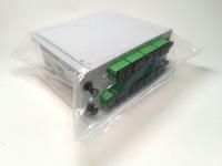 China DIN Type 1X16 Insertion Fiber Optic Splitter With SC / APC Connectors LGX PLC 16 Ways for sale