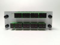China DIN Type 1X16 Insertion Fiber Optic Splitter With SC / APC Connectors LGX PLC 16 Ways for sale