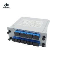 China Rack Mount 1x16 SC UPC Fiber Optic PLC Splitter FTTH Epon Gpon LGX Cassette Type for sale