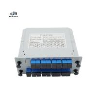 China Rack Mount 1x16 SC UPC Fiber Optic PLC Splitter FTTH Epon Gpon LGX Cassette Type for sale