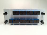 China Rack Mount 1x16 SC UPC Fiber Optic PLC Splitter FTTH Epon Gpon LGX Cassette Type for sale