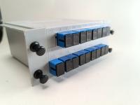 China Rack Mount 1x16 SC UPC Fiber Optic PLC Splitter FTTH Epon Gpon LGX Cassette Type for sale