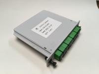 China Cassette Card Insertion Optical PLC Splitter , 1X8 Port SCAPC Optic Fiber Splitter for sale