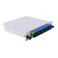 China SCUPC Optic Fiber Splitter 1X8 , Cassette Card Insertion Optical PLC Splitter for sale