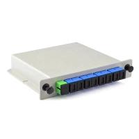 China SCUPC Optic Fiber Splitter 1X8 , Cassette Card Insertion Optical PLC Splitter for sale
