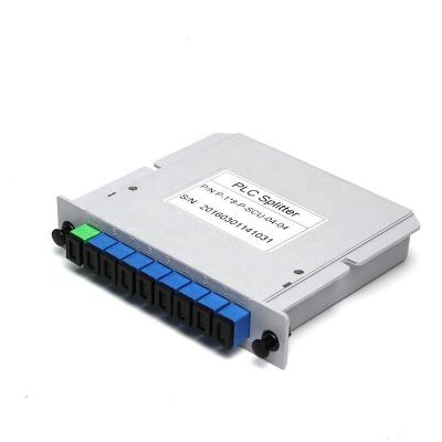 China SCUPC Optic Fiber Splitter 1X8 , Cassette Card Insertion Optical PLC Splitter for sale