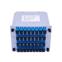 China FTTH Epon Gpon LGX Cassette Type Fiber Optic PLC Splitter 1x32 SC UPC for sale