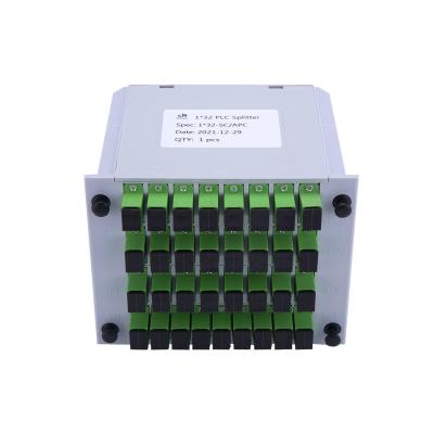 China SCAPC PLC 1X32 Single Mode Splitter , Passive Fiber Optical Box 32 Way FTTH for sale