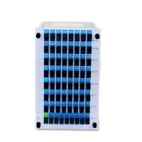 China SC UPC LGX Cassette Inserting Box FTTH PLC Splitter 1x64 VERTICLE 8 LAYER for sale