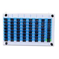 China SCUPC LGX Cassette Inserting Card Box PLC Optical Splitter 1x64 In Line Horizontal for sale