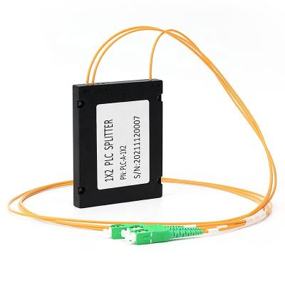 China Optic SC / APC ABS Box 1x2 Fiber PLC Splitter 2.0mm Dia 1 Meter Length for sale