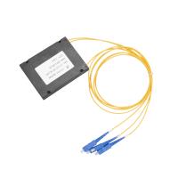 China SC / UPC 2.0mm 1M ABS Module Fiber Optic Splitter G657A 1x2 PLC Singlemode for sale