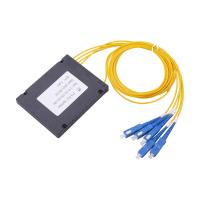 China G657A G625D 1X4 SC / UPC ABS Box Fiber Optic Splitter 2.0mm 3.0mm 1m 1.5m Cable for sale