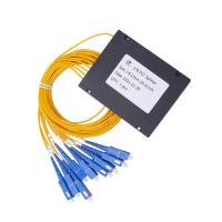 China Plastic ABS Box 1X8 SC UPC PLC Module Fiber Optic PLC Splitter FTTH GPON for sale