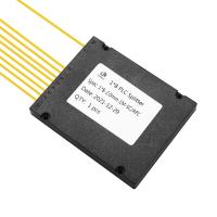 China Singlemode 1x8 Fiber PLC Splitter ABS Box Type SC / APC Connector 8 Ways for sale
