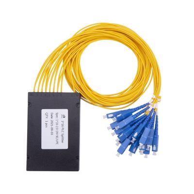 China SC / UPC Connector Optical Fiber Splitter , 1x16 ABS Box Fiber Optic PLC Splitter for sale