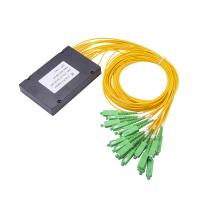 China 1x16 ABS Box Optical Fiber Splitter , SC / APC Connector Fiber Optic PLC Splitter for sale