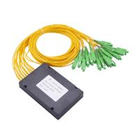 China 1x16 ABS Box Optical Fiber Splitter , SC / APC Connector Fiber Optic PLC Splitter for sale