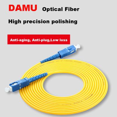 China Single mode 9/125 sc upc-sc upc fiber optic patch cord for sale