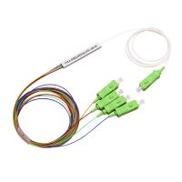 China 4 Way Fiber Optic Splitter 1*4 Sc Upc Plc Splitter G657A1 Cable 0.9mm steel tubeFor Terminal Box for sale