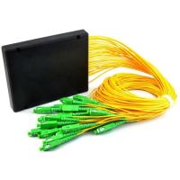 China SC / UPC 2.0mm 1M ABS Module Fiber Optic Splitter G657A Singlemode 1x2 PLC Splitter for sale