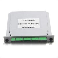 China 1x8 Fiber Optic Splitter PLC LGX Box SC APC Connector For FTTX PON for sale
