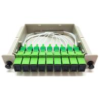 China 1x8 Fiber Optic Splitter PLC LGX Box SC APC Connector For FTTX PON for sale