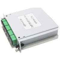 China 1x8 Fiber Optic Splitter PLC LGX Box SC APC Connector For FTTX PON for sale